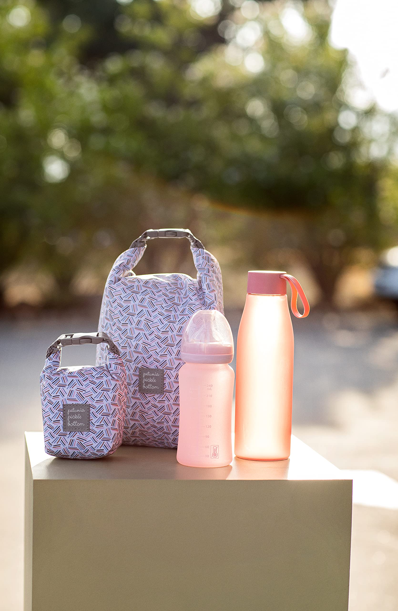 Petunia Pickle Bottom | Double Baby Bottle Holder | Baby Bottle Cooler Insulated & Reusable | Perfect for on The go Moms and Dads | Celebration
