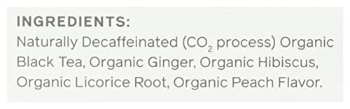 Allegro Tea, Organic Decaf Ginger Peach Black Tea Bags, 20 ct