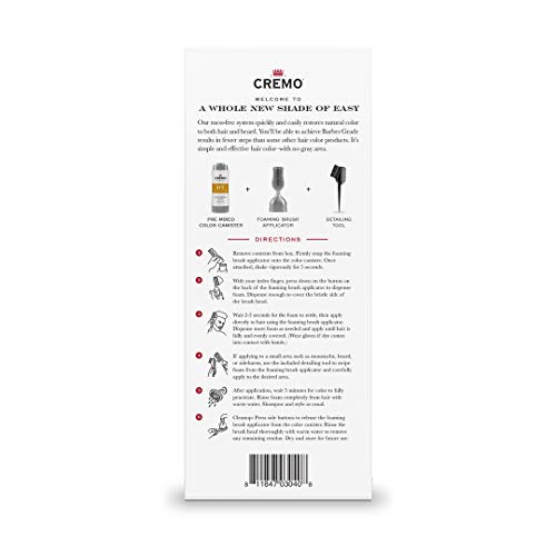 Cremo No Mix & No Mess Hair and Beard Color, Light Medium Brown, 1 Count