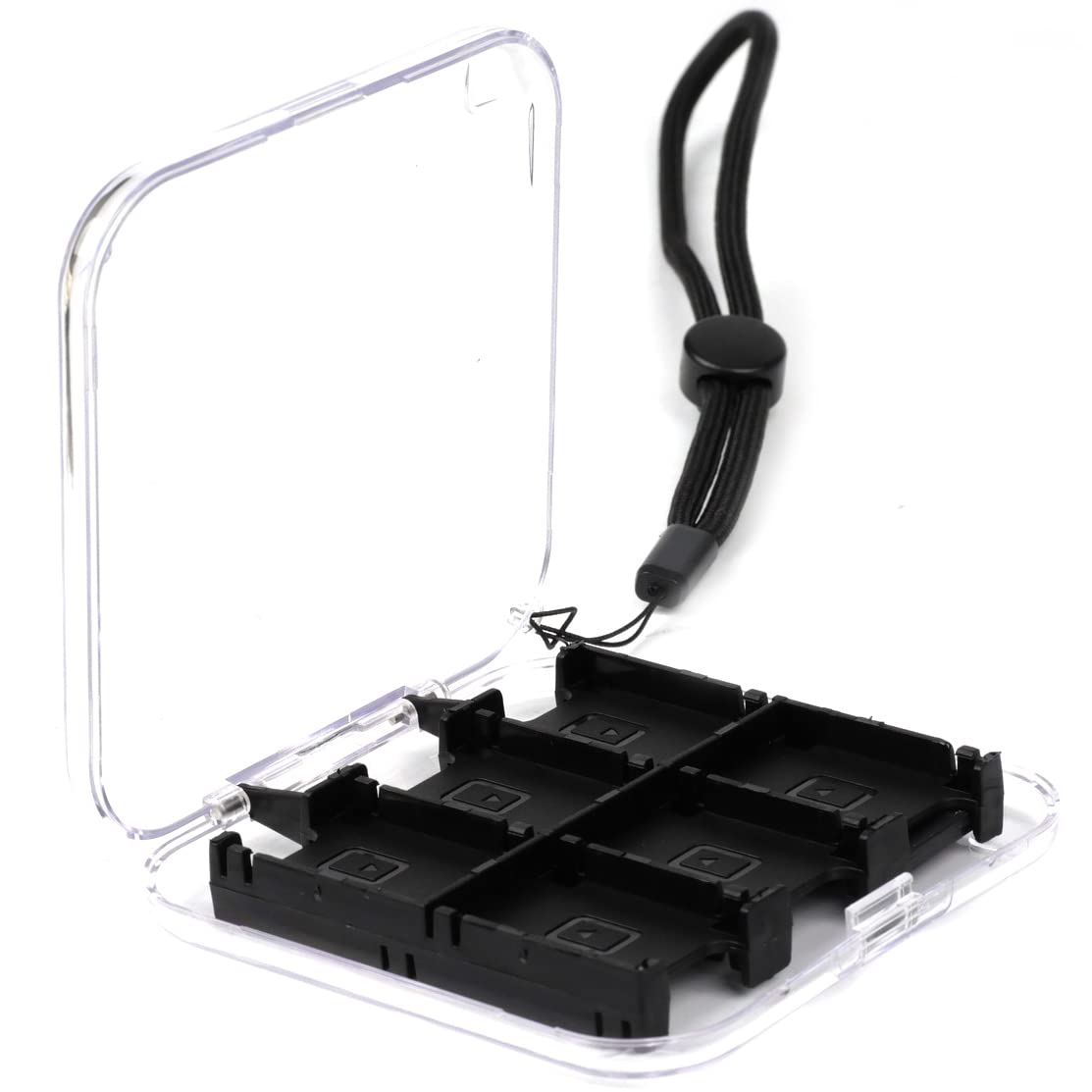 12in1 Game Card Case for Switch / Switch OLED 2021 / Switch Lite, for NS Game Card Organizer Holder Shell with 12 Game Slots, Keeps Card Safe Travel Portable (Transparent)