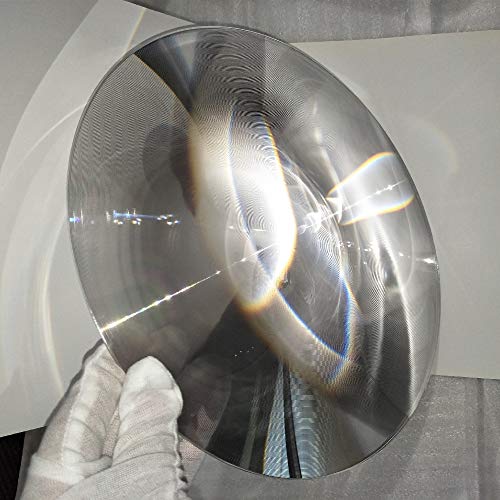 Fresnel Lens, Diameter 200mm (7.9''), Focal Length 100mm, Acrylic Lens (not Glass), for Physics Classroom,Solar Heating,Magnifiying. (Focal Length 100mm)