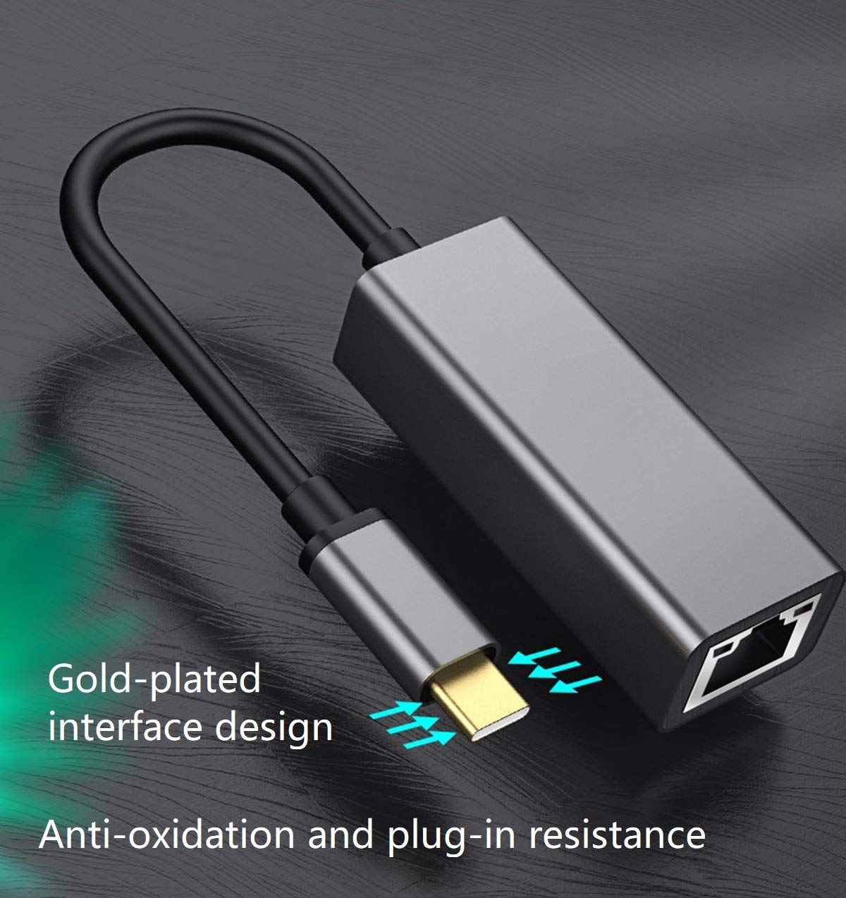 BEST CABLE USB C Network Adapter,USB C to RJ45 Gigabit Ethernet LAN Network Adapter Supporting 10/100/1000 Mbps Compatible for MacBook Pro 2019 2018 2017 iPad Pro MacBook Air XPS Galaxy S9 S8 and More