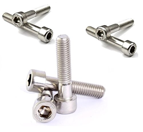 2pcs M8 x 80 Stainless Allen Bolt Cap Screw