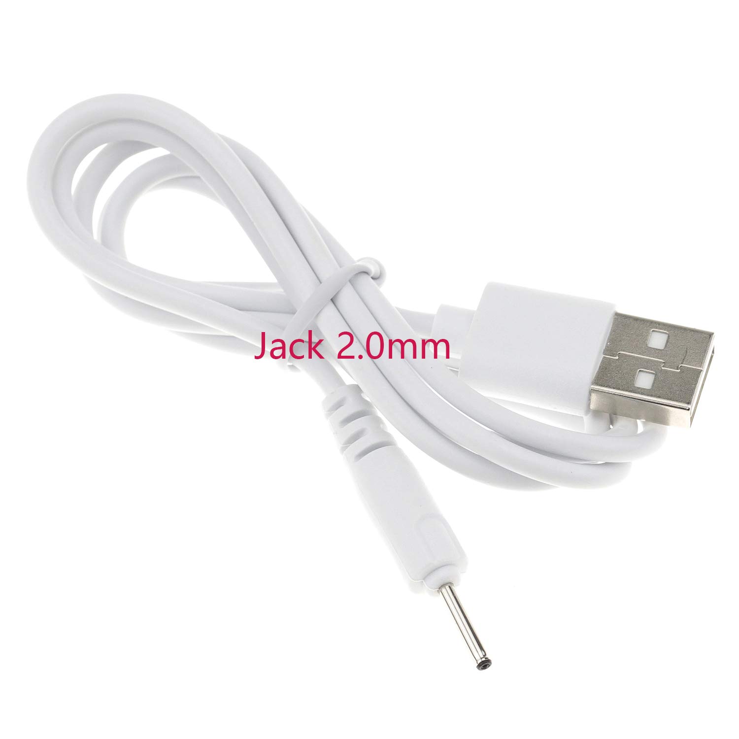 BabyValley DC Charger Compatible for Stylus Pen HyperGear H2O, for SoundBot SB510 3.0 Shower Speaker Barrel Jack 2.0mm Rechargeable USB Charging Cable for Mini S530, for NENRENT S570/Q13 (white1)
