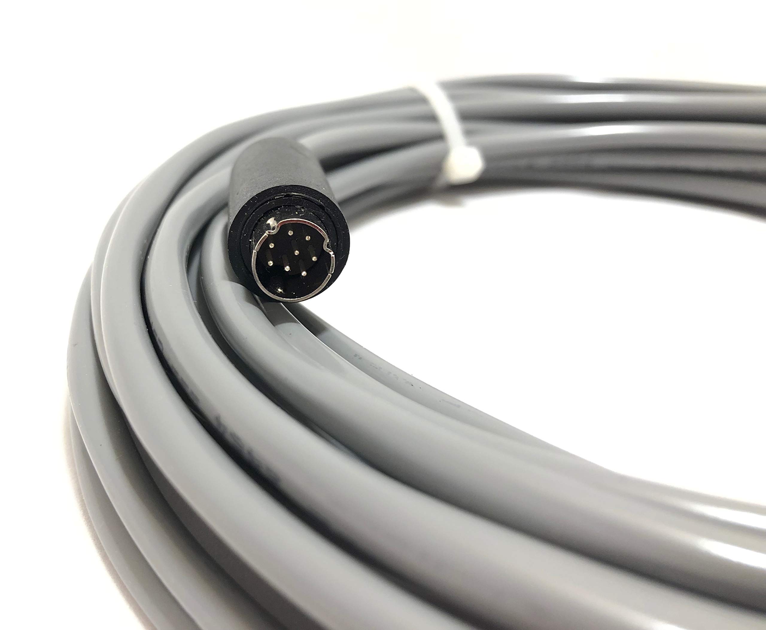 50' EVI Control Cable VISCA RS232 Cable for Sony EVI/BRC/SRG Series Cameras (8 Pin Mini Din to 9 Pin D-Sub Serial Computer Connector) - Made in The USA