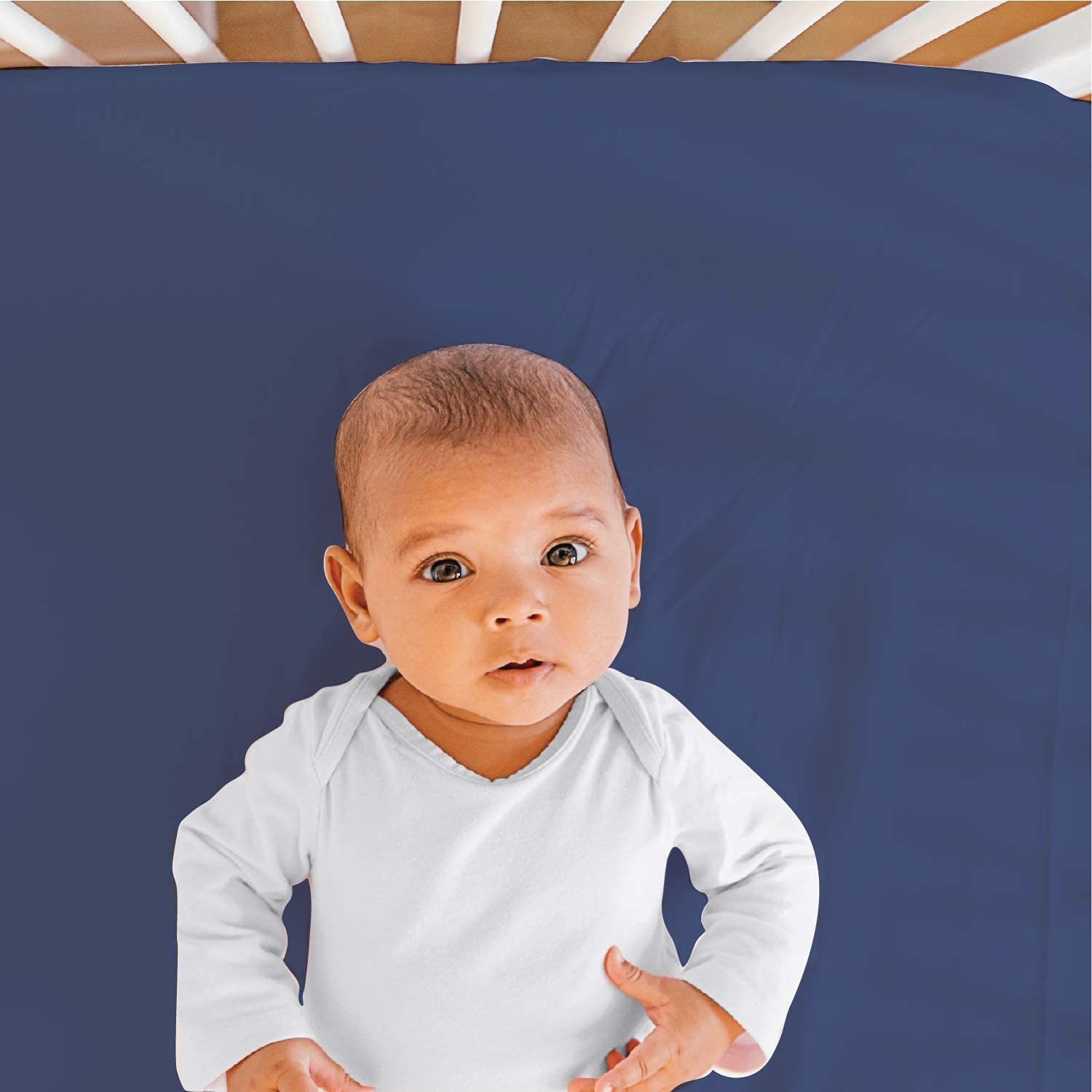 The Peanutshell 7 Piece Baby Nursery Set for Boys or Girls - Newborn, Infant & Toddler Nursery Bedding Set Decor with Crib Bedding Comforter, 5 Crib Sheets, and Skirt - Nautical