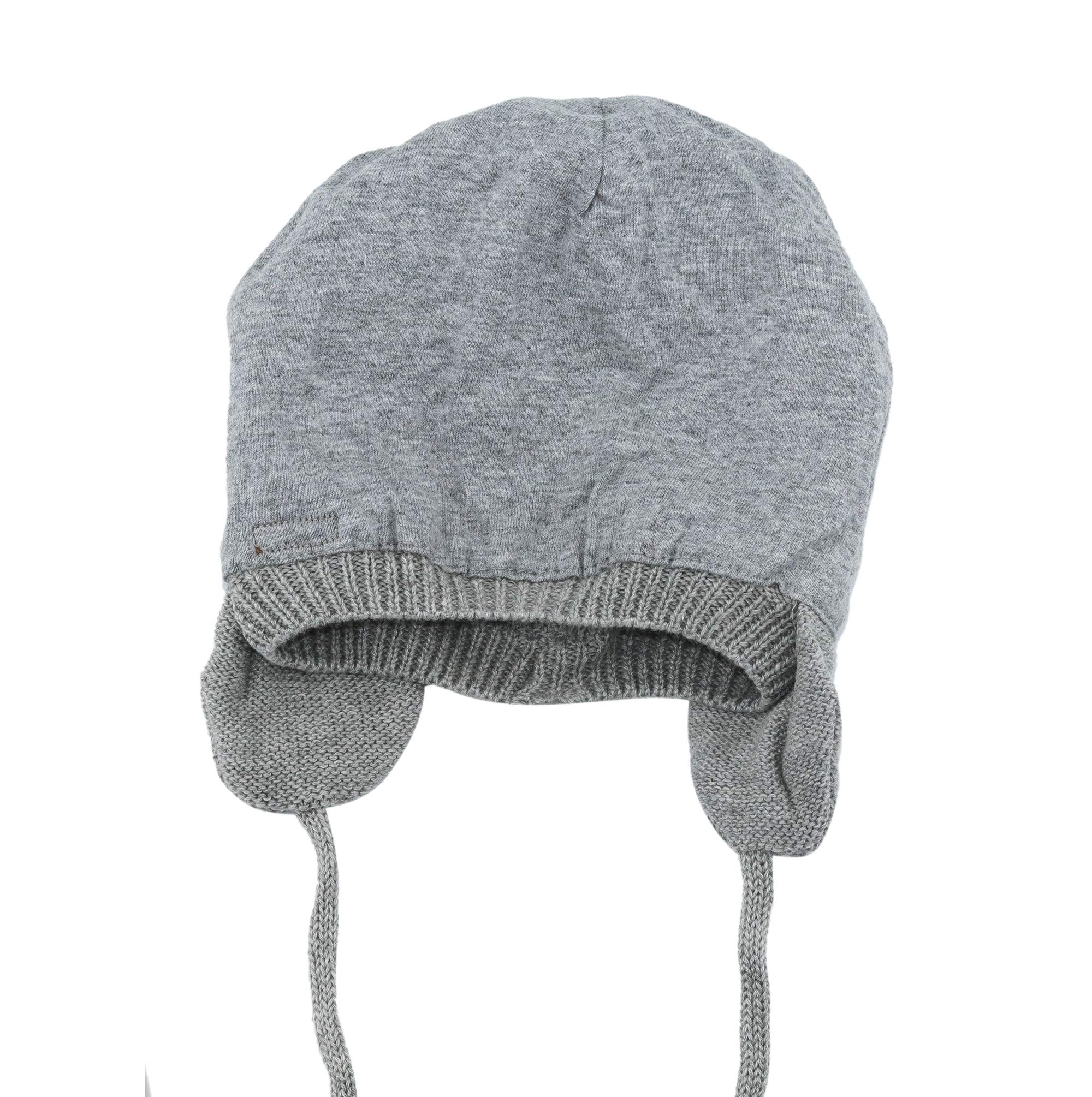 Bestjybt Baby Hat Cute Bear Infant Toddler Earflap Fleece Lined Beanie Warm Caps for Fall Winter (Grey-B, 0-6 Months)