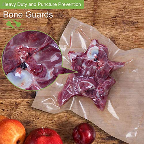 MakMeFre 6 Pack 6"x20'(1Roll) 8"x20'(3Rolls) and 11"x20' (2Rolls) Vacuum Sealer Bags Rolls for Food,Commercial Grade, BPA Free,Puncture Prevention,Great for Sous Vide Cooking
