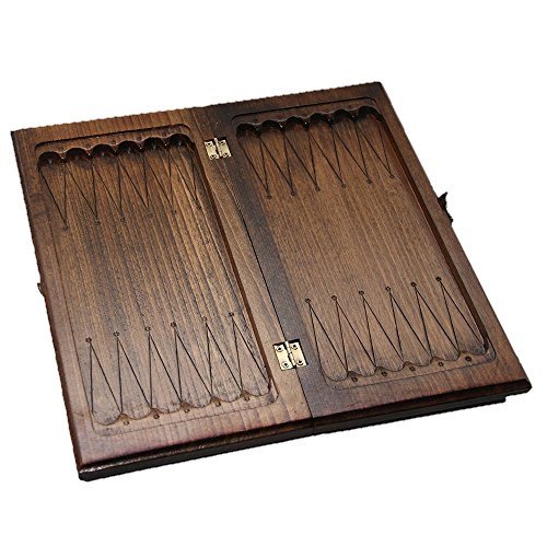 19.3 inhes Unique Wooden Backgammon Set Premium High Detail Wooden Carved Board Game