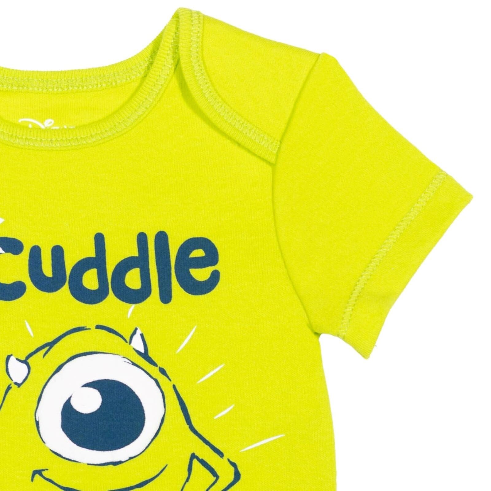 Disney Pixar Monsters Inc. Mike Newborn Baby Boys 3 Piece Outfit Set: Bodysuit Pants Hat Blue/Green 0-3 Months