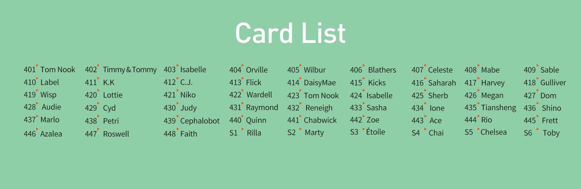 54pcs Mini ACNH Villager Cards Series 5 with 6 Extra Cards