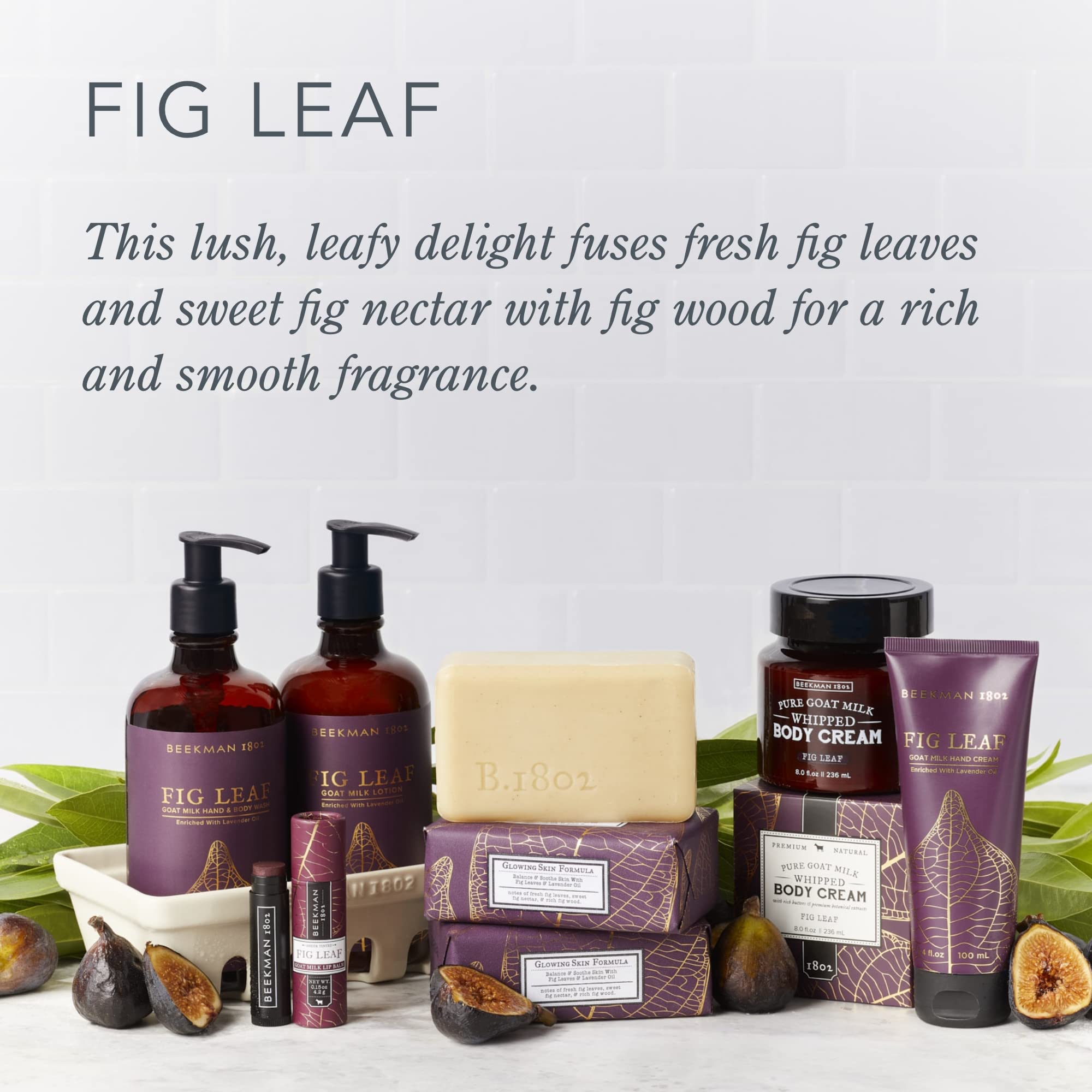 Beekman 1802 Goat Milk Conditioner, Fig Leaf - 8.9 oz - Locks in Moisture & Long-Lasting Shine - Color Safe - Cruelty Free