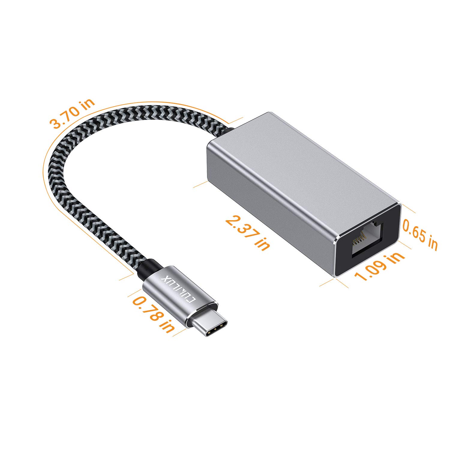 Cubilux USB C to Ethernet Adapter, USB C to RJ45 Gigabit Ethernet Connector, Thunderbolt 4/3 Network Dongle Compatible with Pixel 7a, Pixel Fold, Pixel Tablet, Samsung S22/S21/S20 Note 20/10