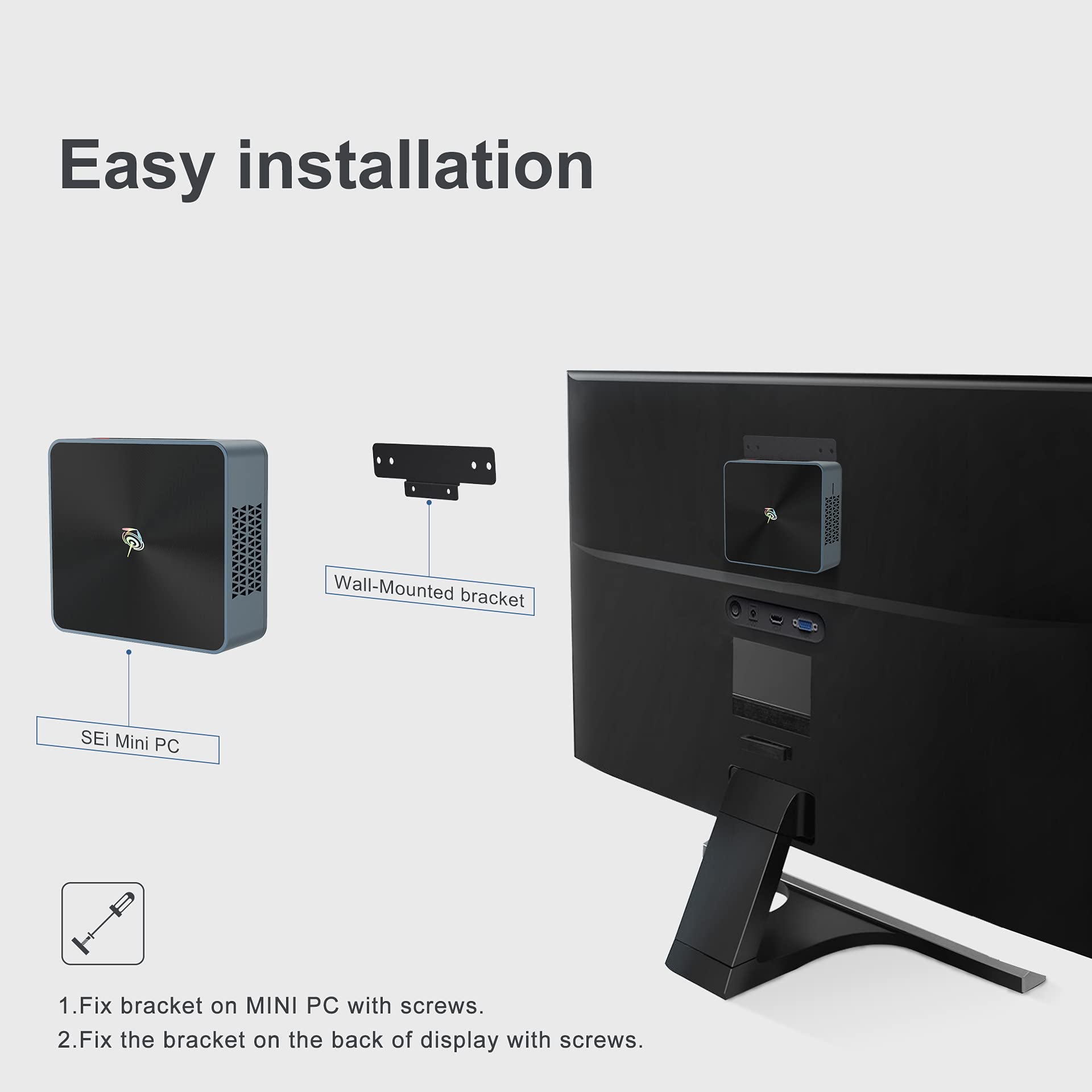 Beelink SEi8 Mini PC 4 Cores 8th Gen Intel i5-8279U(Up to 4.1GHz), Mini Desktop Computer 16GB RAM 500GB NVMe M.2 SSD, Gigabit Ethernet, 4K Dual HDMI, WiFi 5, BT5.0, Support Auto Power On/WOL