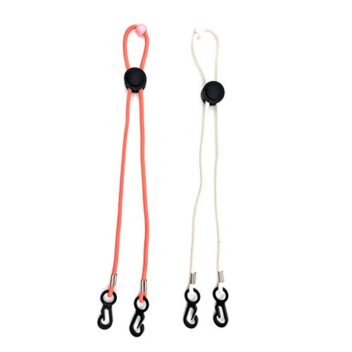 Missli Adjustable Lanyard Straps for Adults/Kids - Safety Clip Holder Stopper Hang Around The Neck Rest&Ear Holder Rope Extender (Pink)