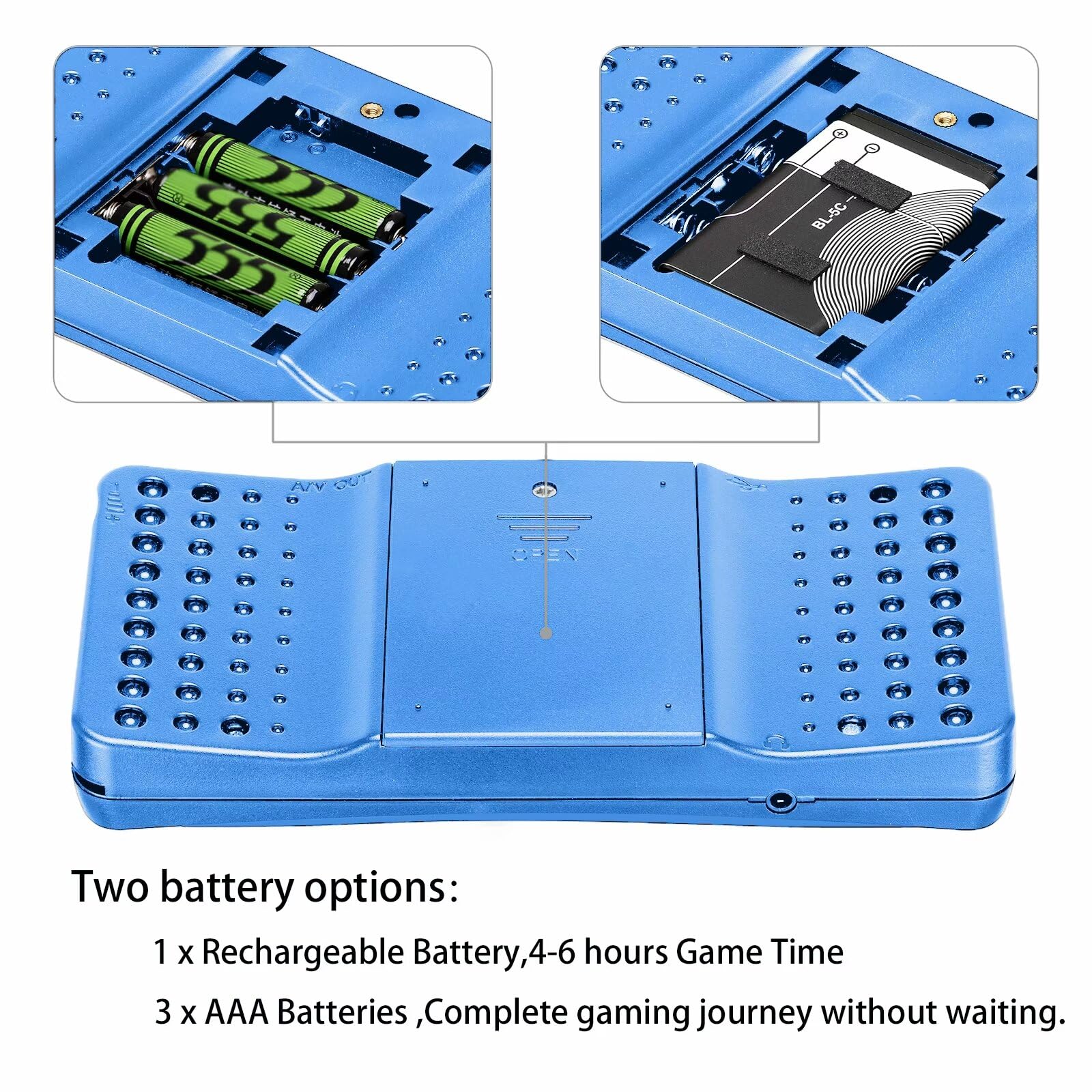 3.2" Large Screen Electronic Handheld Games for Kids Built-in 218 Classic Retro Video Games USB Rechargeable Arcade Gaming Player System Best Road Trip Partner for Boys 4-12(Blue)