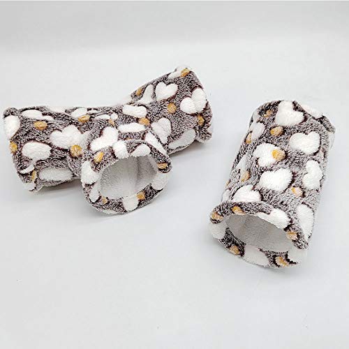 Plush Small Animal Tunnel Tube, Hamster Hideaway Hideout Burrow, Pet Play Toys for Gerbil/Dugu/Hedgehog/Rat/Snake/Lizard