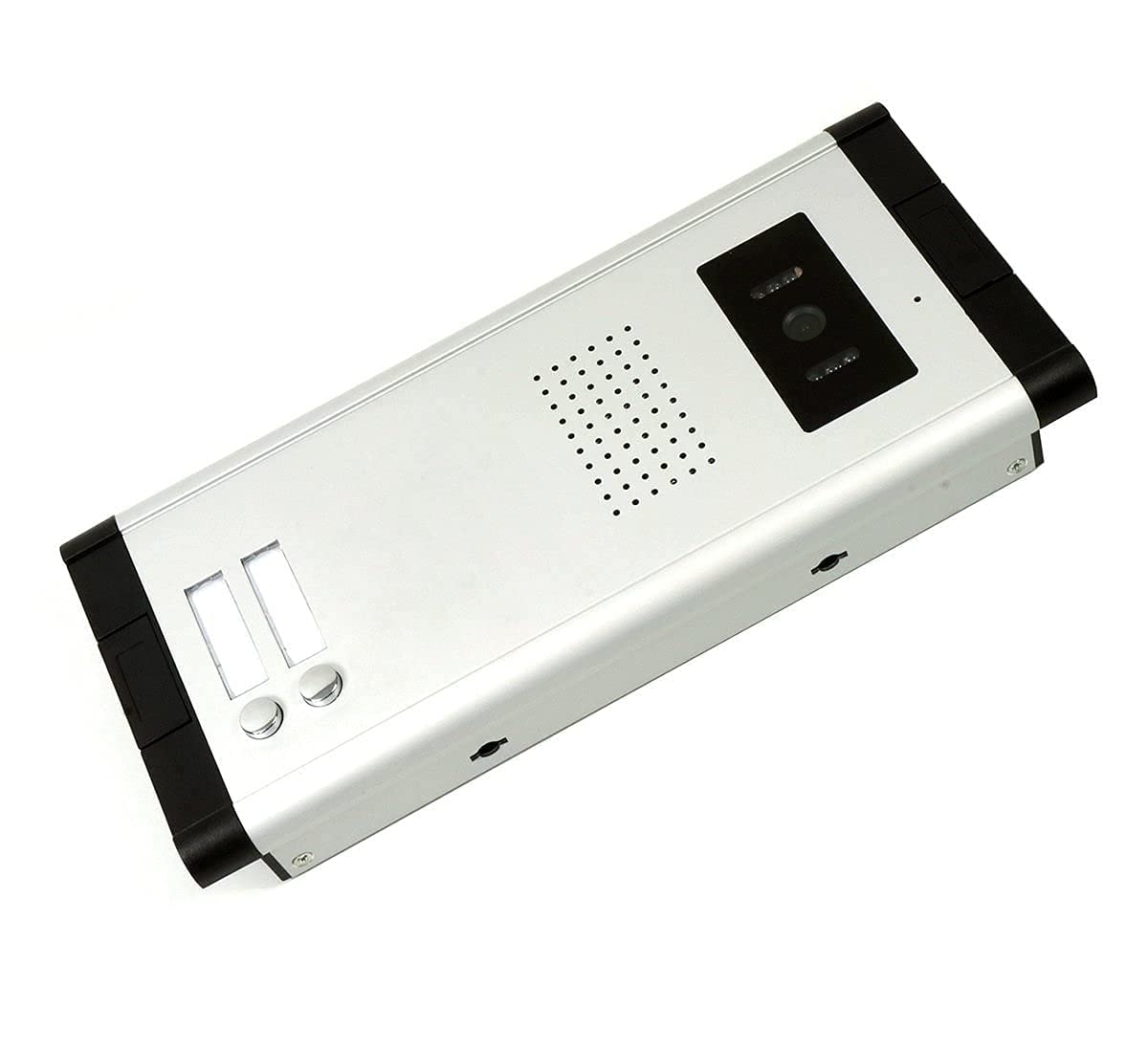 AMOCAM 2 Units Apartment Video Intercom System + Electronic Door Lock Video Door Phone Kit, 1 pcs Night Vision Camera, 2 pcs 7 Inches Monitor Wired Video Doorbell System