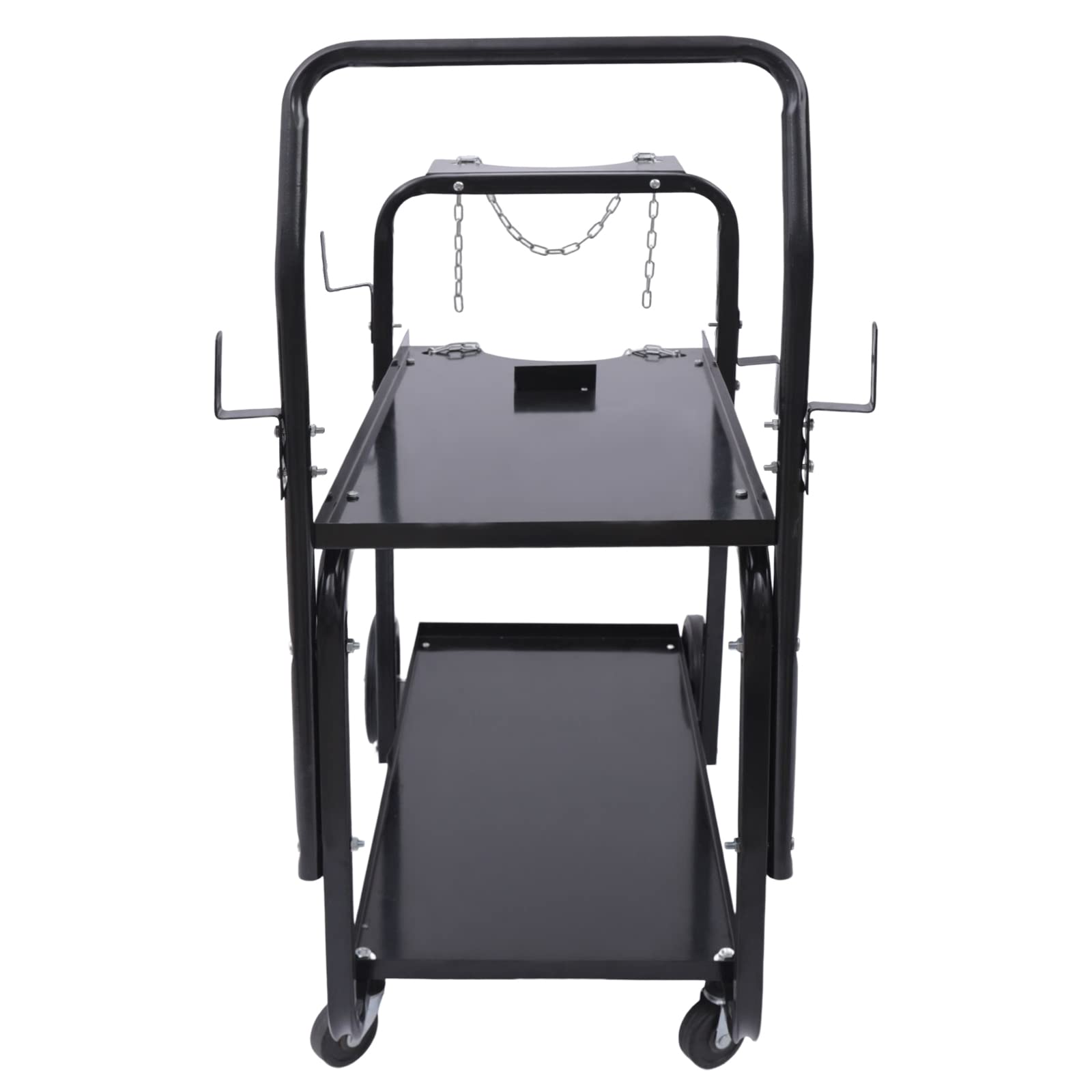 2-Tier Portable Welding Cart Welder Heavy Duty Welding Trolly Cart with 100kg/220lbs High-Load Capacity, Easy to Move Trolley Workshop Organizer for Home Garages Workshops Repair Store