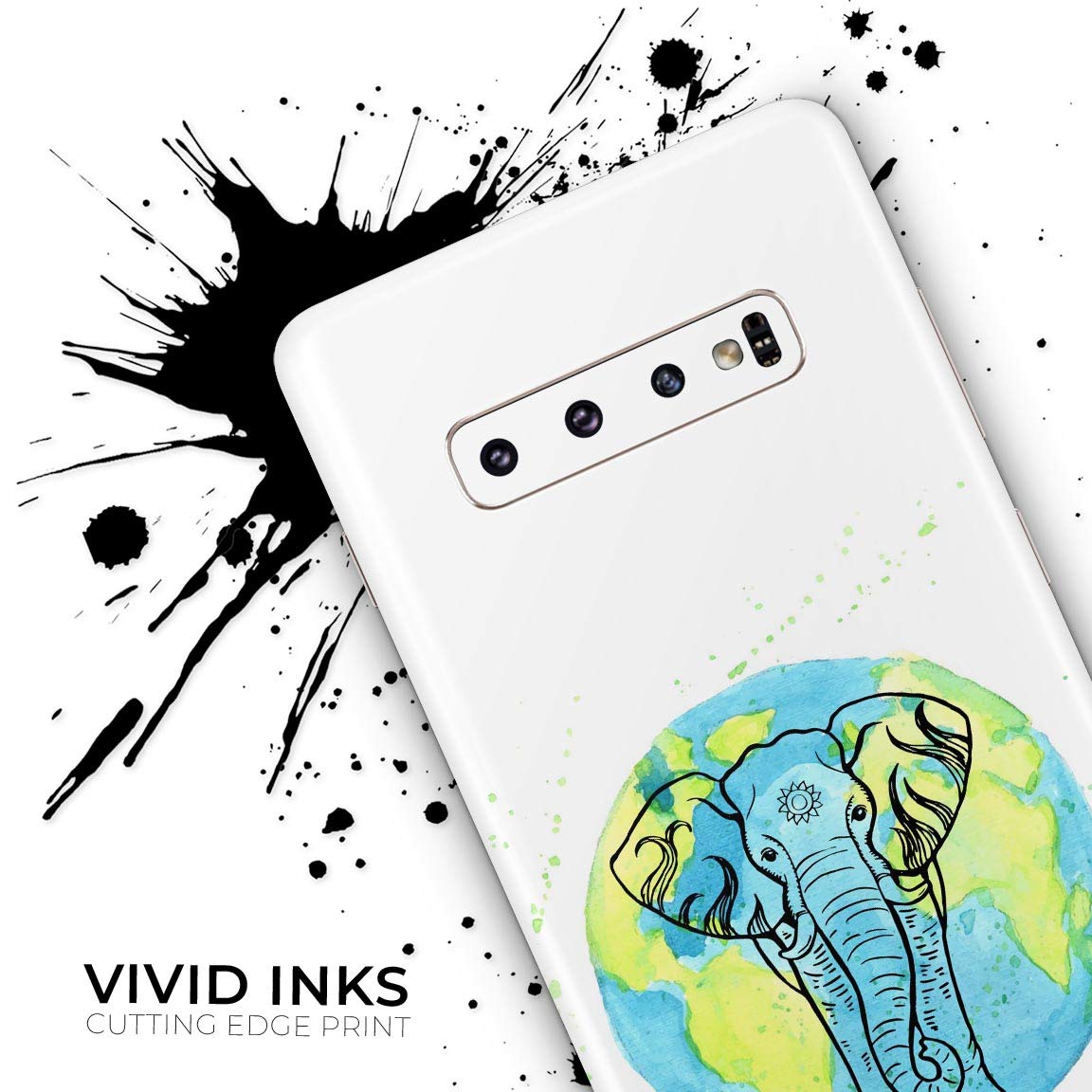 DesignSkinz Worldwide Sacred Elephant Protective Vinyl Decal Wrap Skin Cover Compatible with The Samsung Galaxy S20 (Screen Trim & Back Glass Skin)