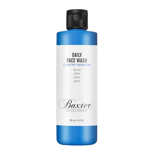 Baxter of California Daily Face Wash for Men | All Skin Types | Sulfate-Free | Fragrance Free | 8 oz | Holiday Gift Guide