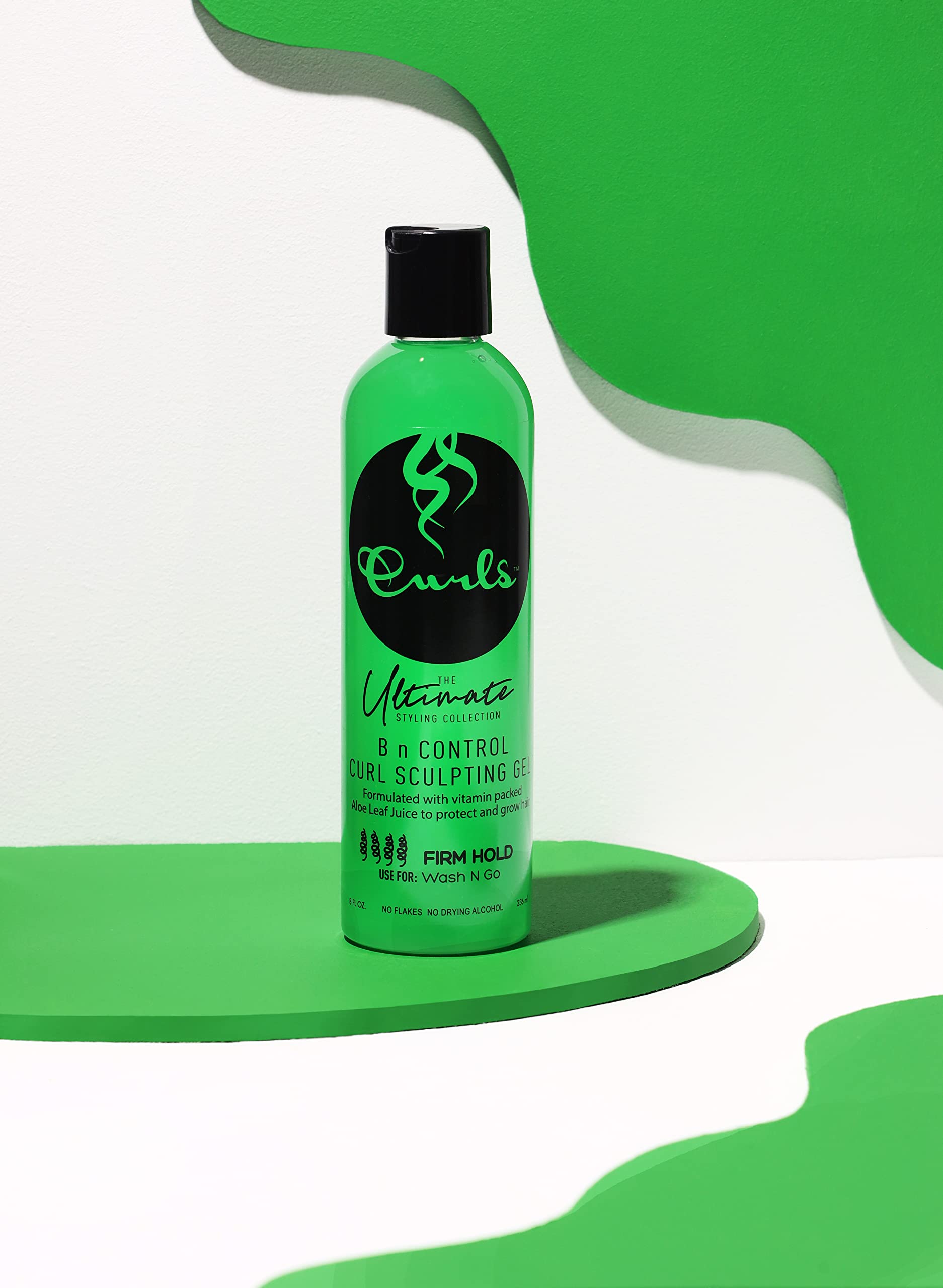 Curls The Ultimate Styling Collection B N Control Curl Sculpting Gel (Firm Hold), 8 Ounces,GREEN