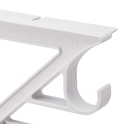 Amazon Basics Closet Bracket with Extra Diagonal Storage - Large(15.5x9.8x2.2)White, 2-Pack