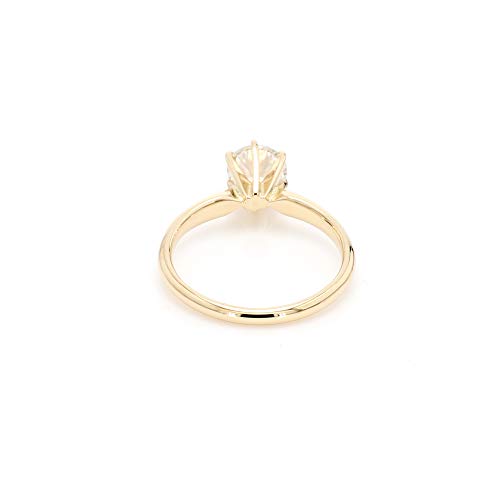 14k Yellow Gold Lab-Grown Diamond Solitaire Wedding Engagement Ring (1/2 cttw, I-J Color, VS2-SI1 Clarity) Size 7