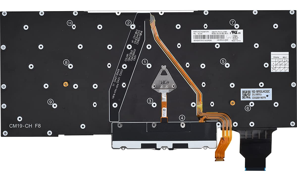 Replacement Keyboard for Lenovo ThinkPad X1 Carbon Gen 7th 2019, ThinkPad X1 Carbon Gen 8th 2020 Laptop, ThinkPad X1 Yoga Gen 4 2019 & X1 Yoga Gen 5 2020 with Backlit US Layout