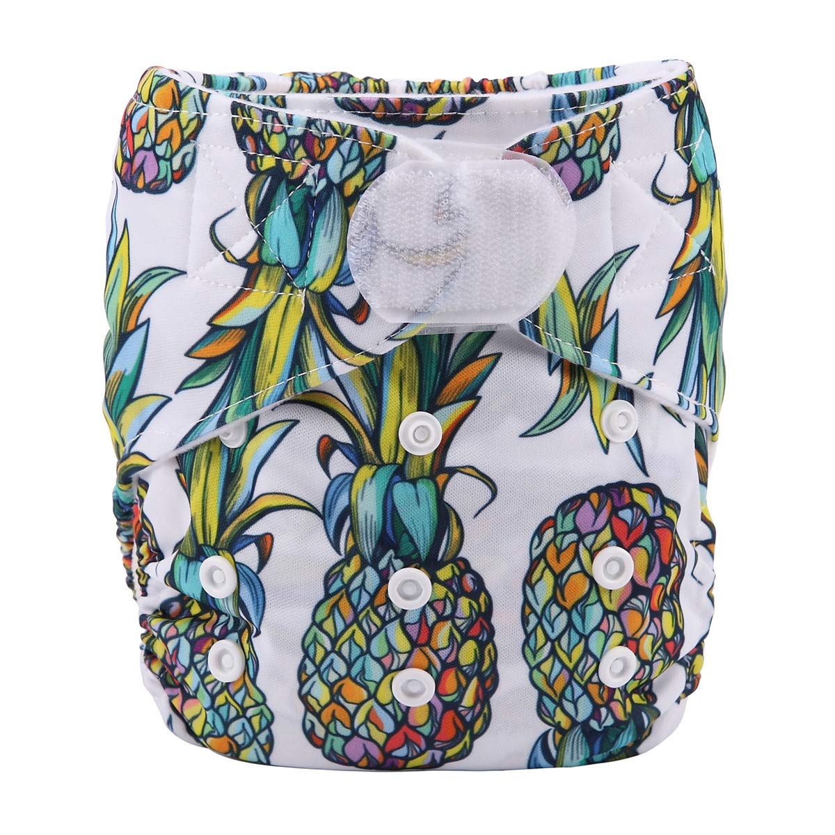 Baby Pocket Cloth Diaper Nappy Hook and Loop (Pineapples)