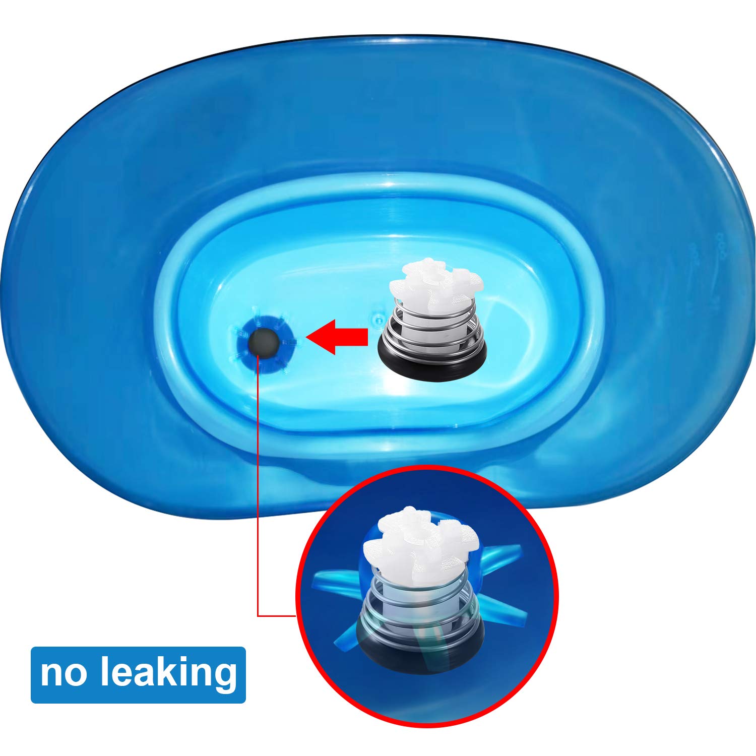BBTO 2 Pieces Replacement Part Reservoir Tank Valve Gasket Compatible with Waterpik Water Flossers WP660/662/674/676EC, WP100, WP112, Washer Reservoir Plug, Prevent Leaking