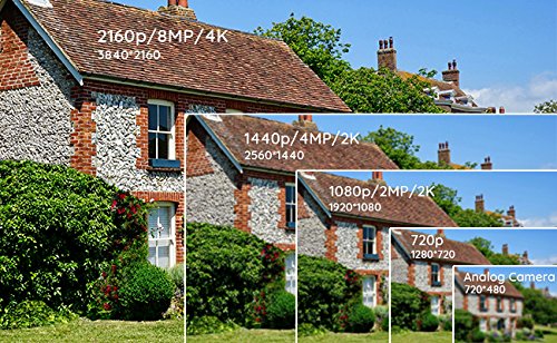 4K PoE Security IP Camera - Compatible with Hikvision DS-2CD2085FWD-I UltraHD 8MP Bullet IR Night Vision Weatherproof 2.8mm Lens, English Version, Firmware Upgradable
