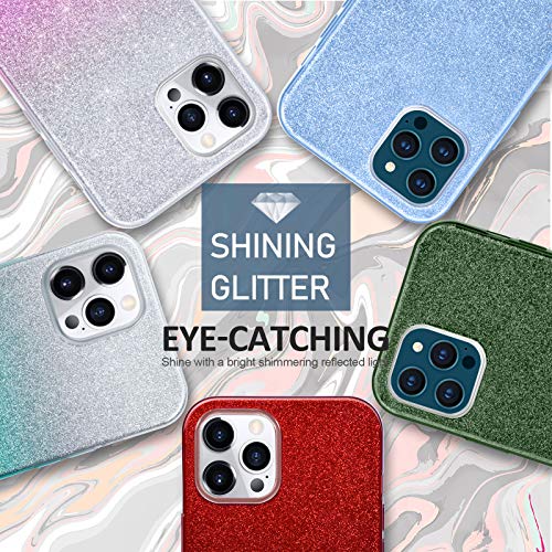 MATEPROX Compatible with iPhone 12 Pro case Compatible with iPhone 12 Cases Glitter Bling Sparkle Cute Girls Women Protective Cover (Pink)