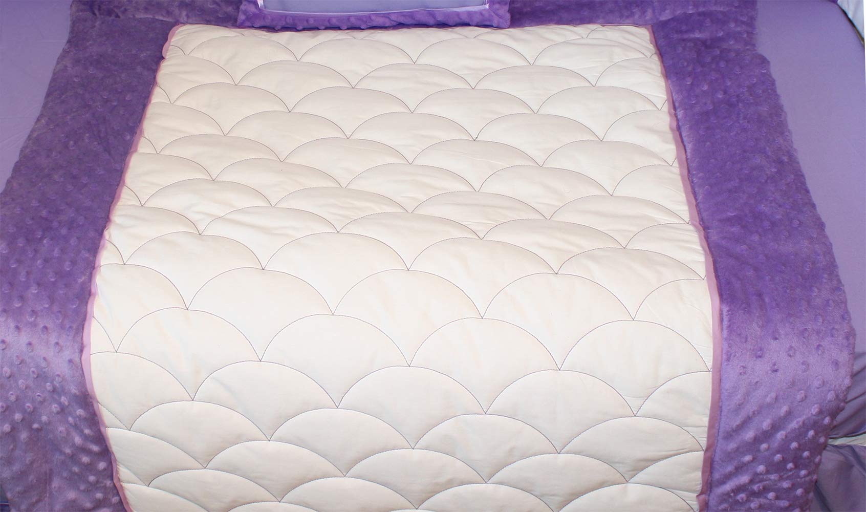 BabyFad Minky Purple 9 Piece Baby Crib Bedding Set