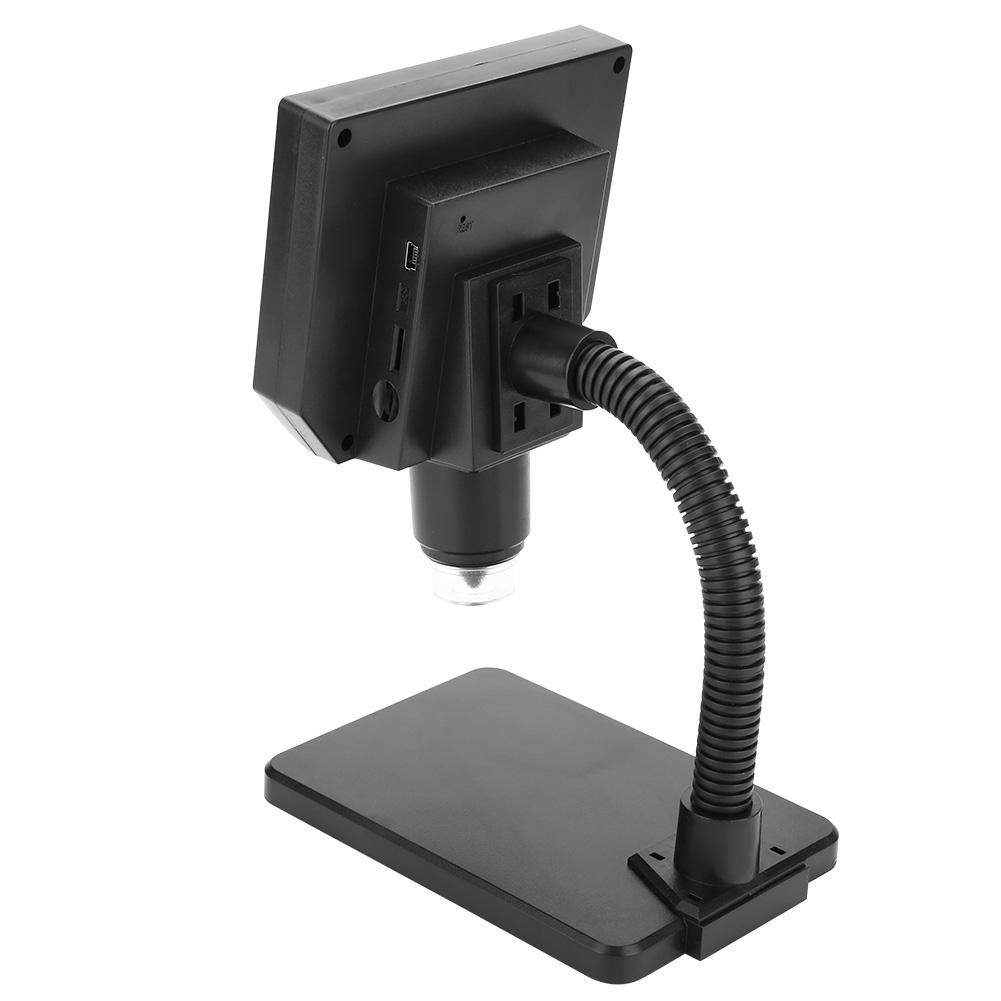 Digital Microscope kit, 100-240V Portable 4.3" G600 1-600X Magnifier 1080P LCD Digital Microscope Lithium Battery High Brightness 8 LEDs, Support Inserting Memory Card(US)