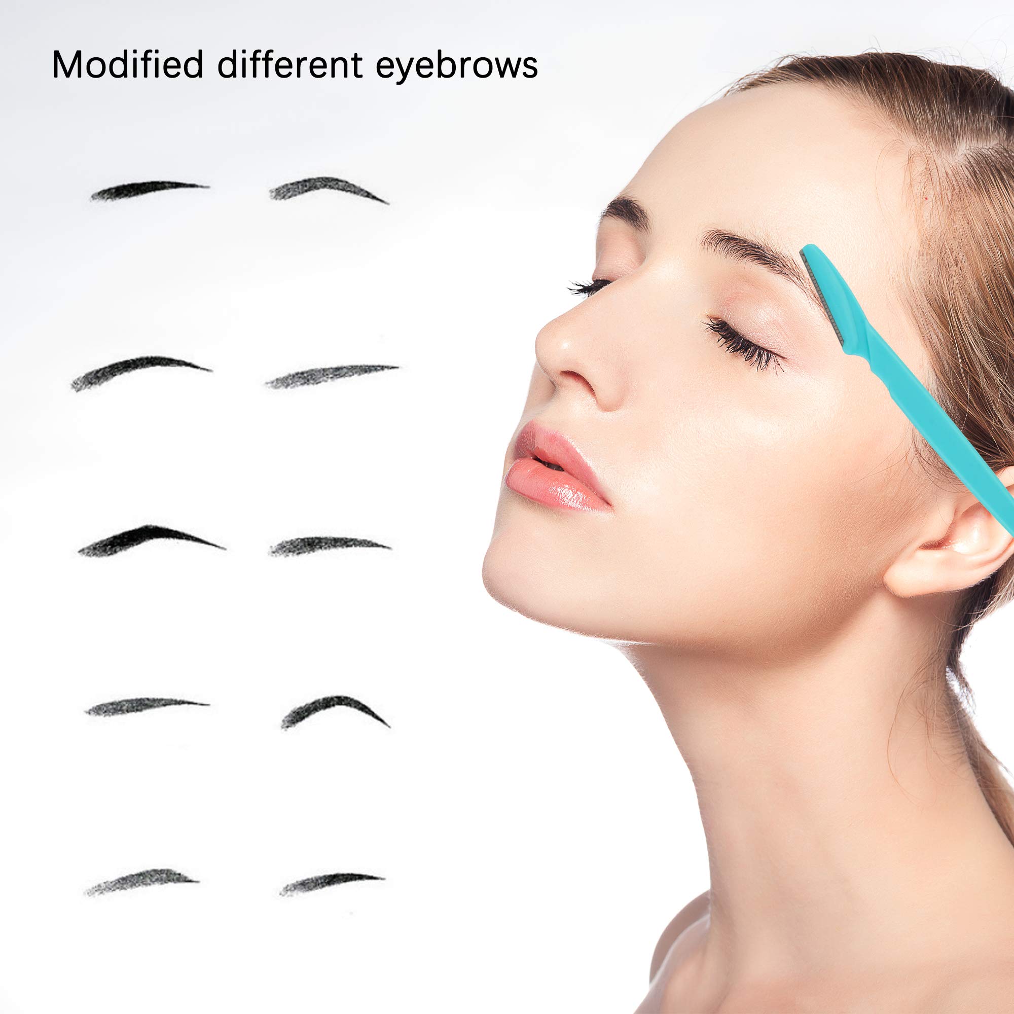 Eyebrow Razor 62 Pcs Multipurpose Exfoliating Dermaplaning Tool Trimming and Shaving Grooming for Face and Eyebrow Shaper for Women and Man