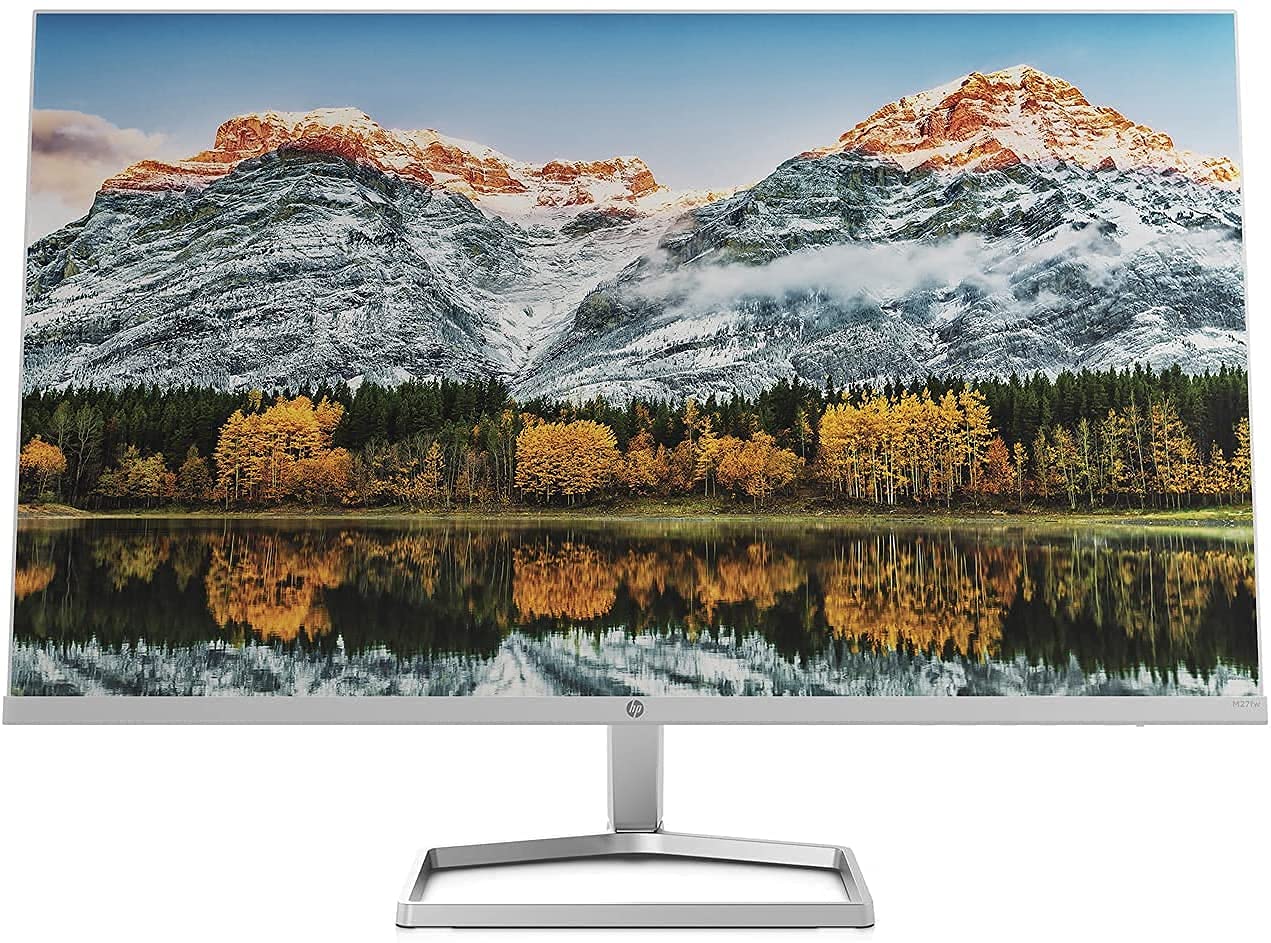 HP M27fw 27 inch FHD (1920 x 1080) 75Hz Anti-Glare Monitor, On-Screen Controls, AMD FreeSync, Low Blue Light Mode, White