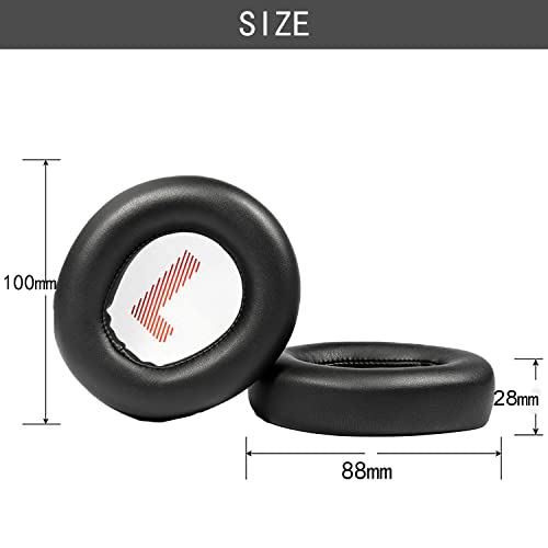 Aiivioll Replacement Earpads Pillow Ear Pads Foam Cushion Cover Cups Repair Parts for Quantum 600 Wireless Headphone Accessories(Black)