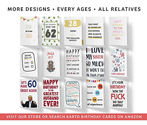 Funny 60th Birthday Cards for Women Or Men – for Friends, Family, Lover, Etc. – Funny Birthday Cards 60 Years Old – Perfect Funny Birthday Cards 60th Anniversary – with Envelope
