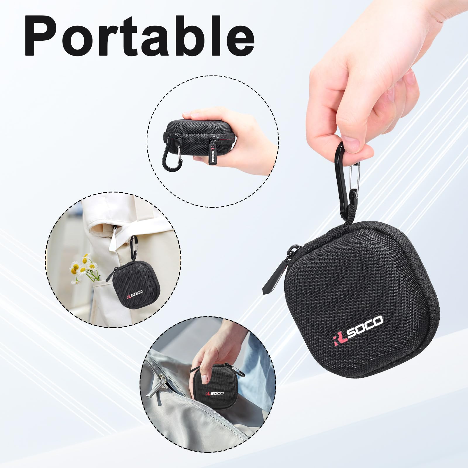 RLSOCO Hard Case for Crucial X10 Pro/X9/X9 Pro/X6 4TB/2TB/1TB/500GB Portable SSD,External Solid State Drive