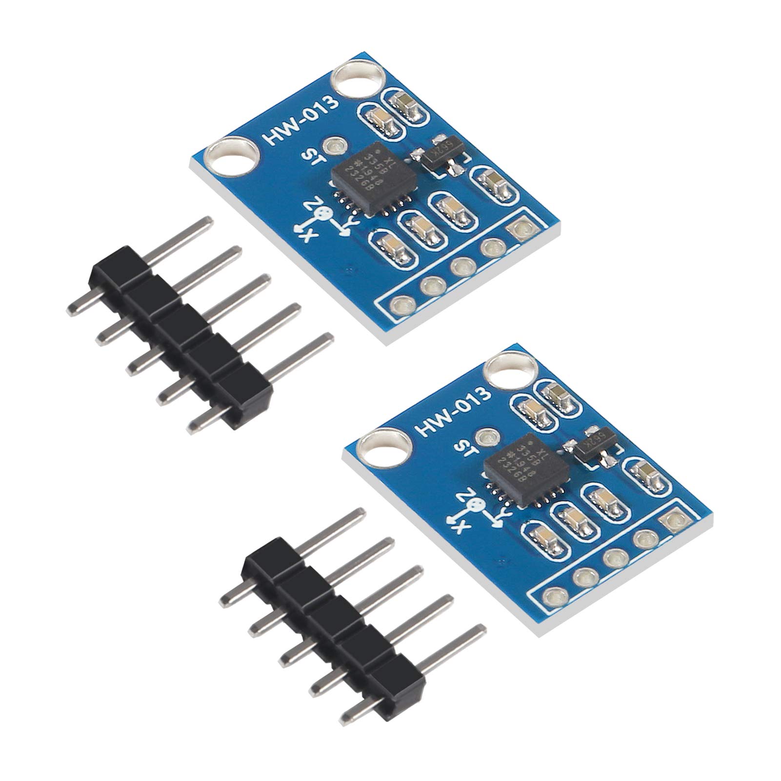 DORHEA 2PCS ADXL335 3-Axis Accelerometer Angular Transducer Sensor Module GY-61 Analog Output 3V-5V