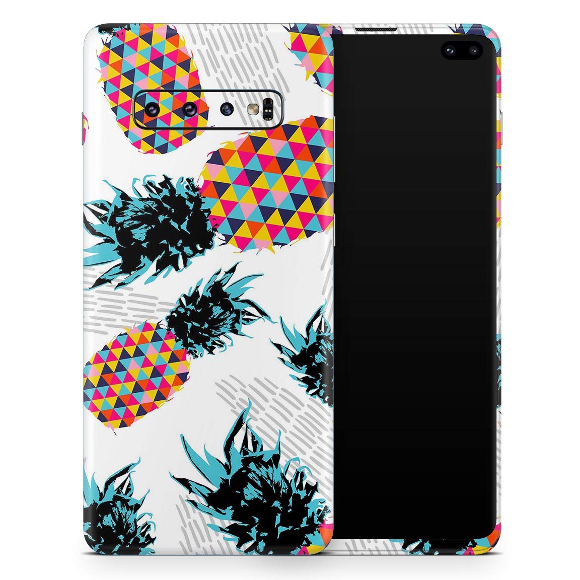 DesignSkinz Retro Summer Pineapple v3 Protective Vinyl Decal Wrap Skin Cover Compatible with The Samsung Galaxy S20 (Screen Trim & Back Glass Skin)