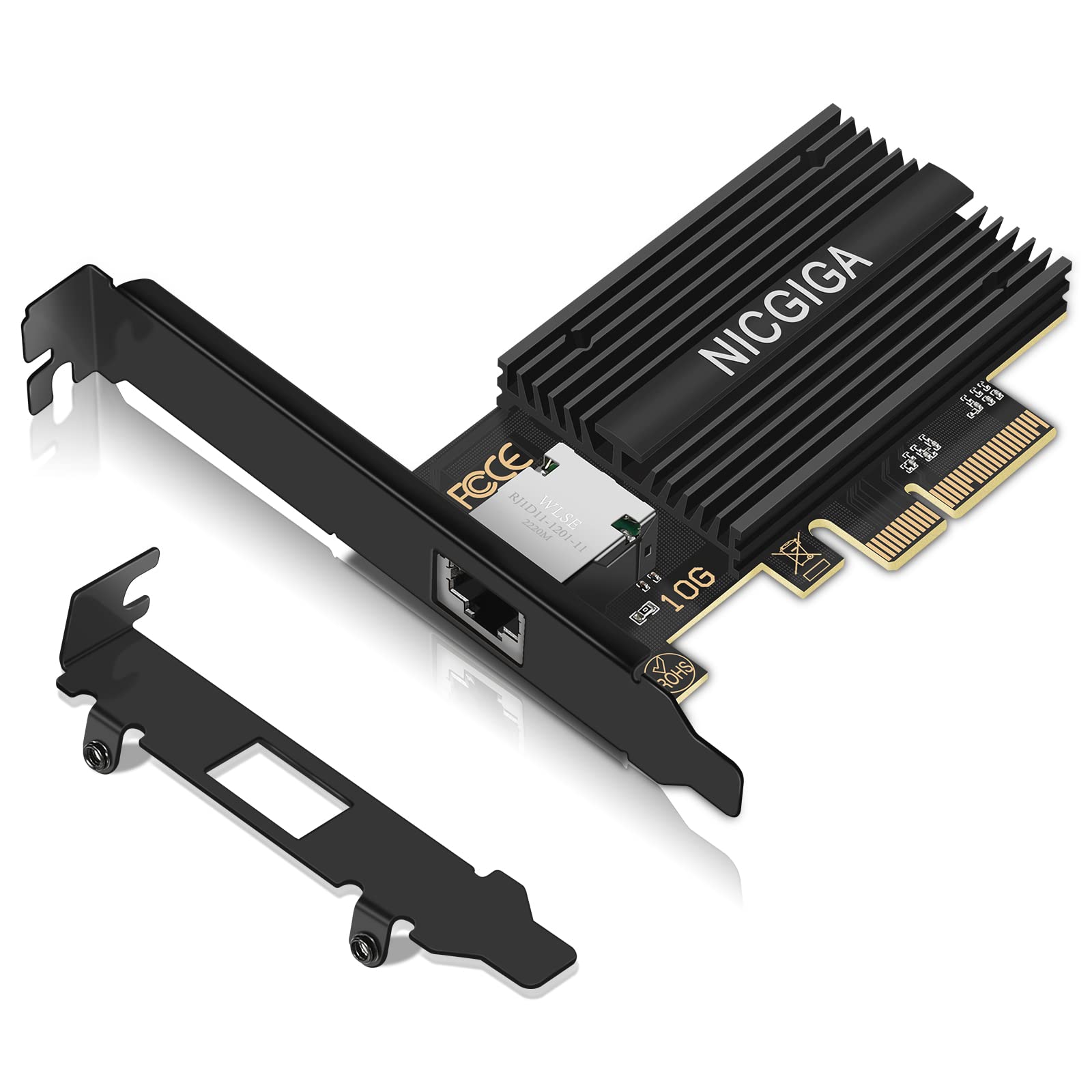 10G Base-T PCI-e Network Card, Marvell AQtion AQC113C Controller, NICGIGA 10Gb Ethernet Adapter, 10Gbe RJ45 Port NIC Card, Windows10/11/Windows Server/Linux