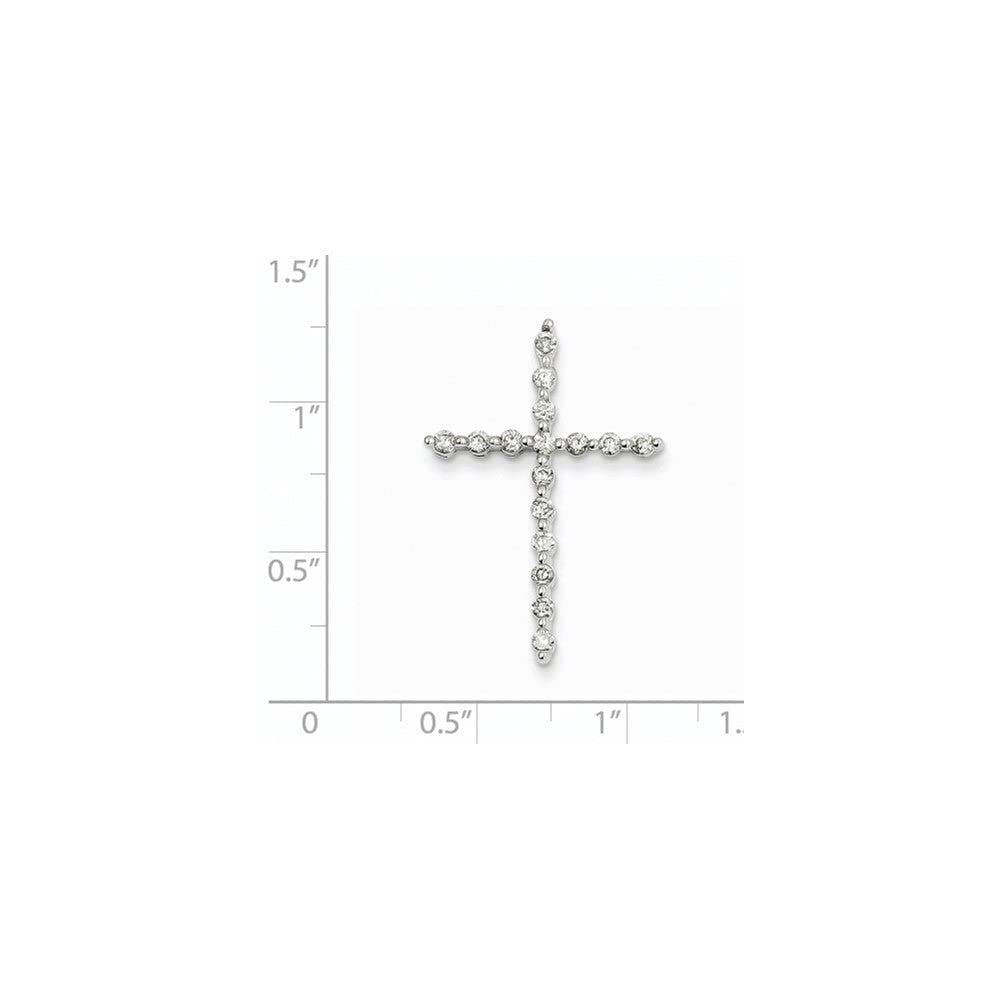 14k White Gold Diamond Cross Pendant GLD-AZ-XP2533AA
