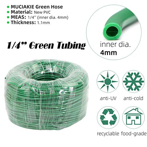UXZDX CUJUX 10-70m 1/4'' Green Garden Watering Irrigation Hose Water Tubing Micro Drip Pipe for Irrgation System 4/7mm Hose (Color : 50m)