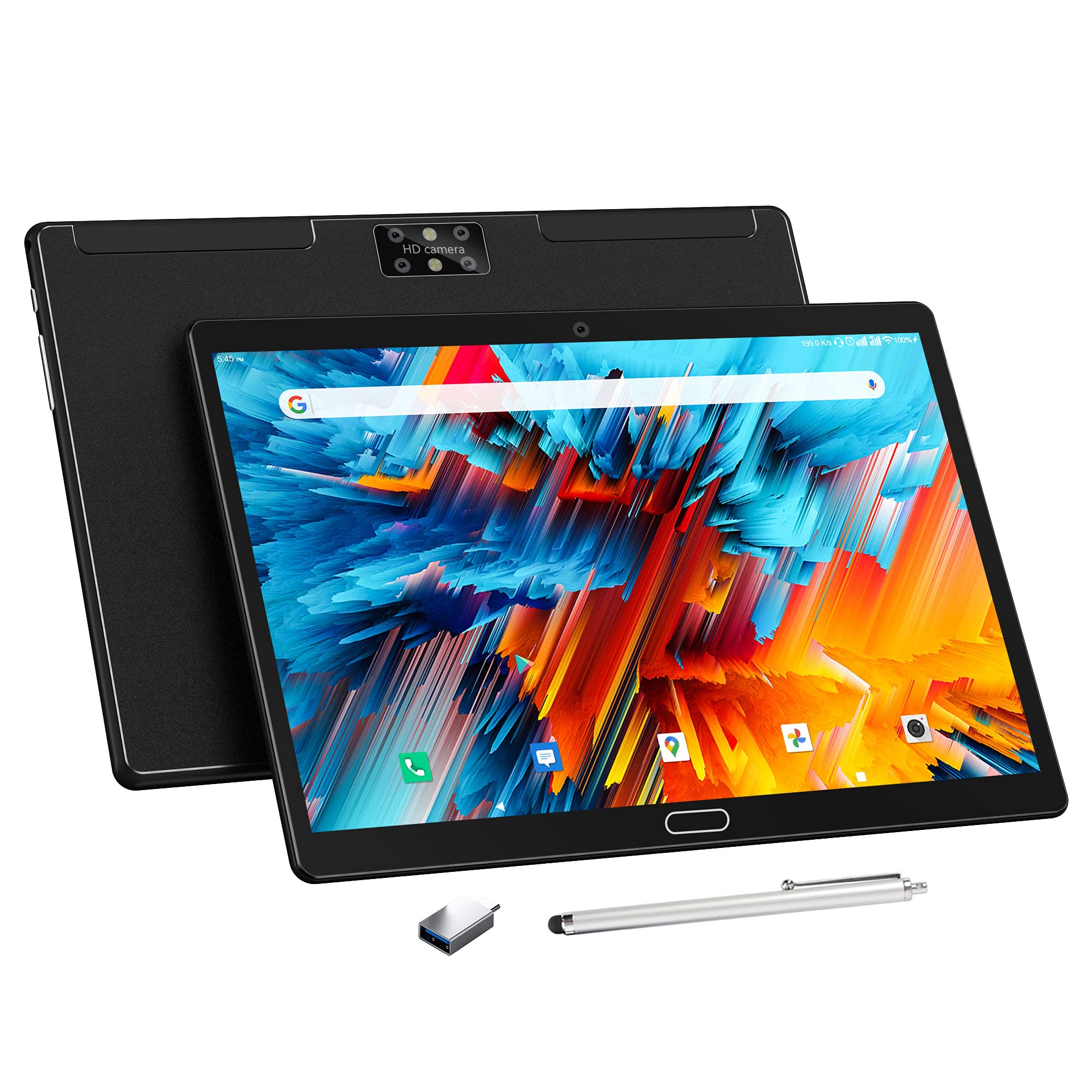 ANTEMPER Tablet 10.1 Inch Android 10 Tablets with 4G RAM, 64GB Storage, Octa-Core Processor, 4G Phone, 13MP Camera, Bluetooth, WiFi, GPS, Dual Sim Card Slot, HD Touchscreen, (Black)