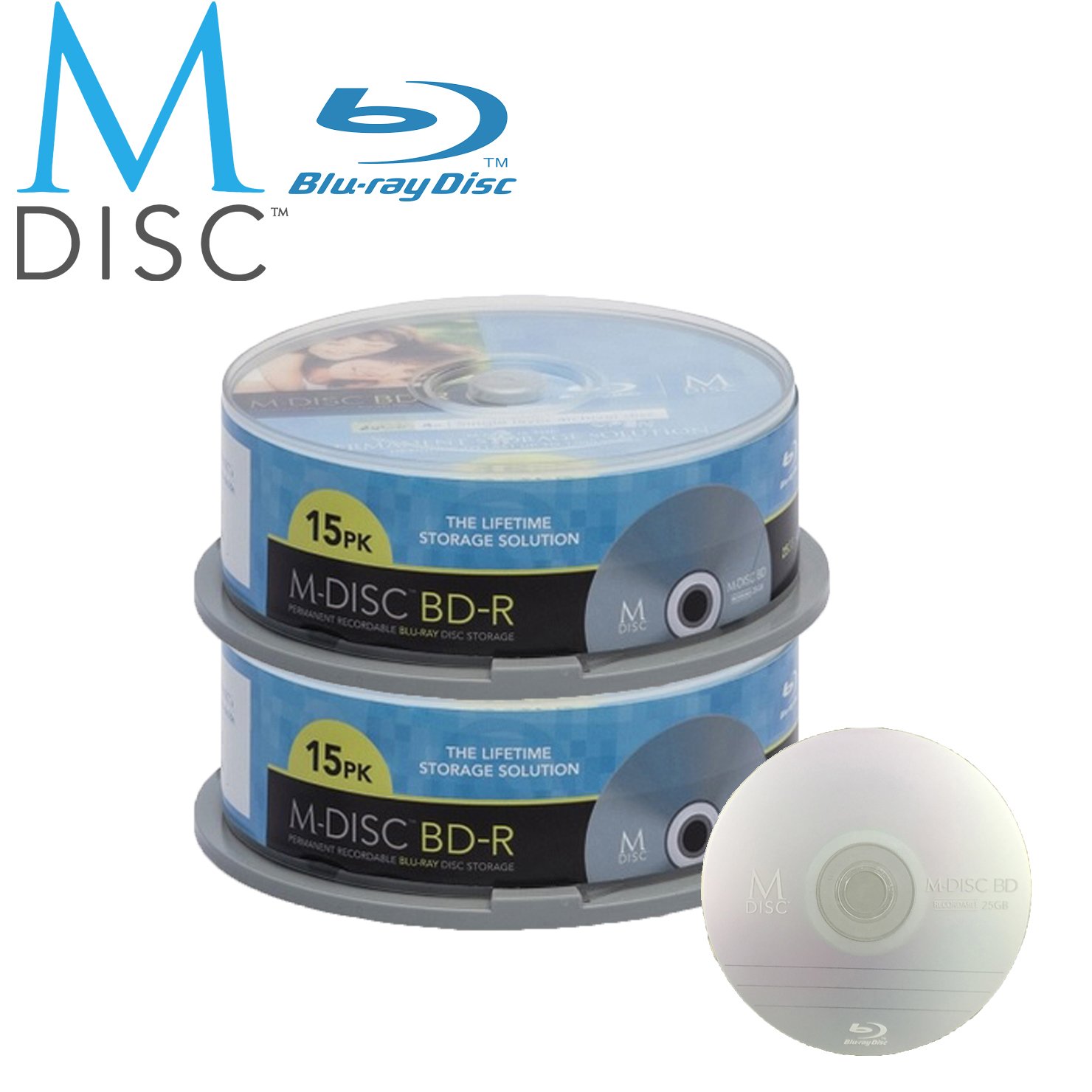 30 Pack Millenniata M-Disc BD-R 25GB 4X HD 1000 Year Permanent Data Archival/Backup Blank Media Recordable Disc