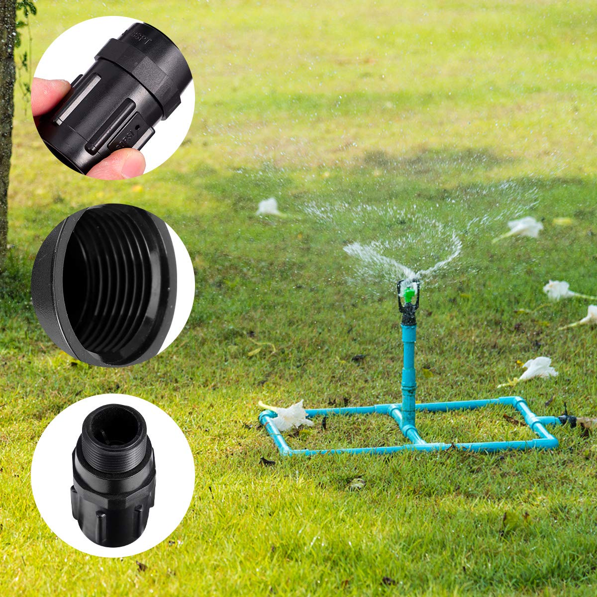 ibasenice Drip Irrigation Pressure Regulato- 3/4 inch Pressure Regulator Outdoor Drip Irrigation Water Distributing Regulator 25 PSI Replacement Reusable Pressure Regulato for Garden/Outdoor