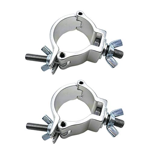 2 inch DJ Stage Lighting truss Clamp Fit 2inch OD Tubing Pipe Aluminum Mounting for Moving Head Light Par Light Spotlight(Max Load 220lb) (2PCS)