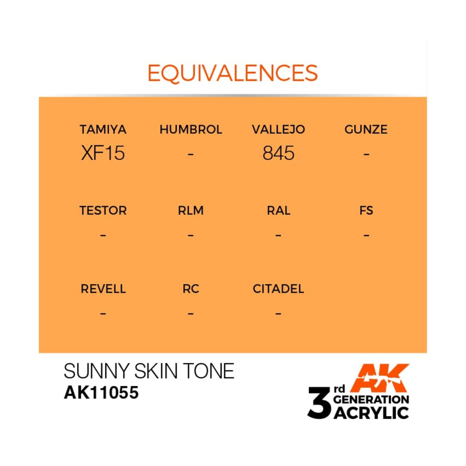 AK Interactive 3rd Gen Acrylic Sunny Skin Tone 17ml